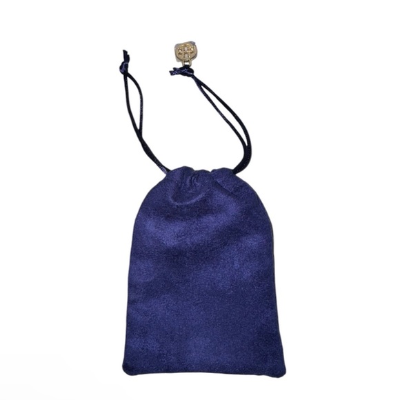 Tory Burch | Jewelry | Tory Burch Navy Blue Velvet Drawstring Pouch ...